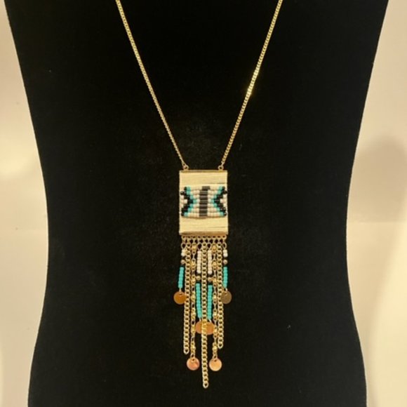 H Dubin | Jewelry | H Dubin Beaded Necklace In Design Of Native ...